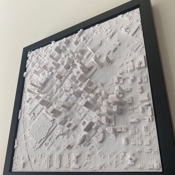 Denver Colorado 3D City Print | 3D City Wall Art With 3D Buildings and ...