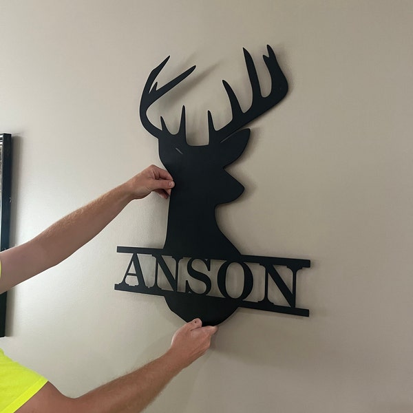 Whitetail Buck Monogram - Etsy