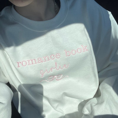 Embroidered Romance Book Sweatshirt, Bookish Sweatshirt, Romance Book ...