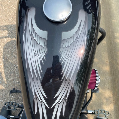 Motorcycle Tank Decals Angel Wings BLACK for Tank Top or - Etsy