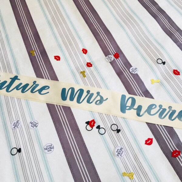 Engagement Couples Sashes: Future Hubby & Future Wifey - Etsy