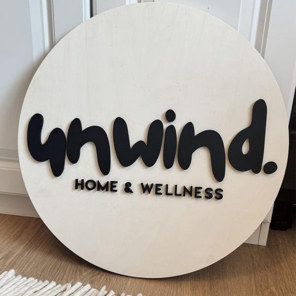 Circle Custom Sign, Custom Round Sign, Custom Logo Sign, Custom Wood ...