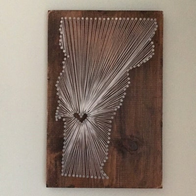 Vermont String Art, Vermont Decor, State String Art, Vermont Nail Art ...