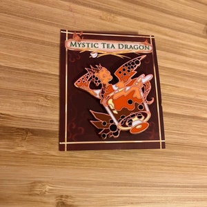 Thai Tea With Boba Dragon Enamel Pin Bubble Tea Dragon - Etsy
