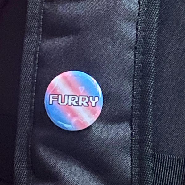 Therian Pride Sparkly Pin Badge, Holographic Badge, Otherkin Accessory ...