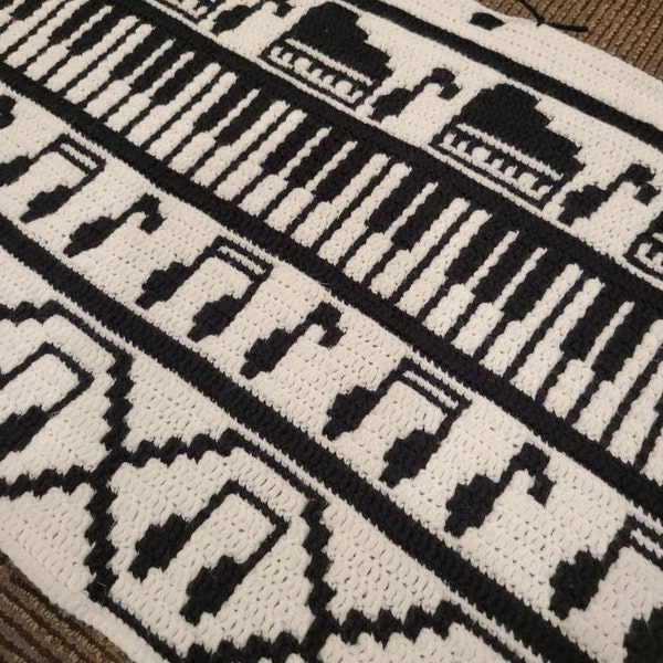 Piano Love - Overlay Mosaic Crochet Pattern - Digital Download - Etsy