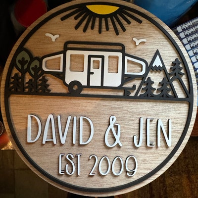 Personalized Tiny Home Sign/ Tiny House/ Wood Sign/ Door Hanger/ Camper ...