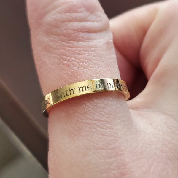 Personalized Bible Verse Ring, Religious Jewelry, Christian Faith ...