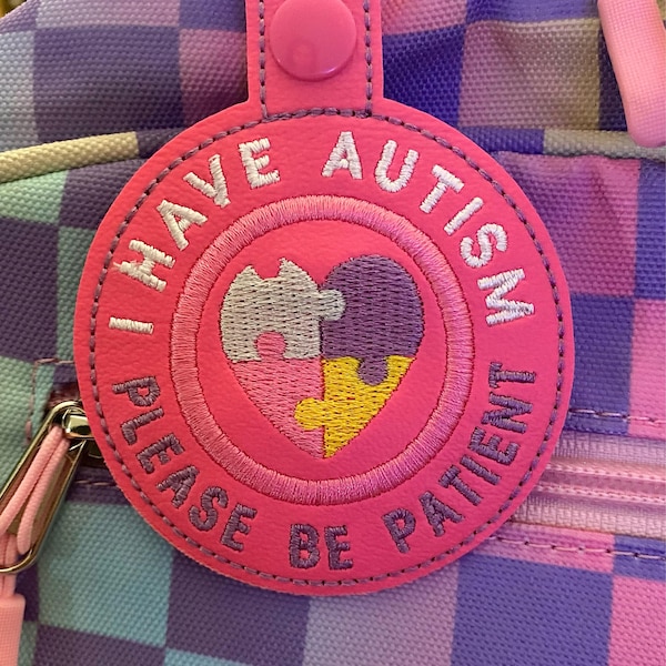 Autism Awareness, Autism Bag Tag, Autism Alert for Backpack, Autism Tag ...