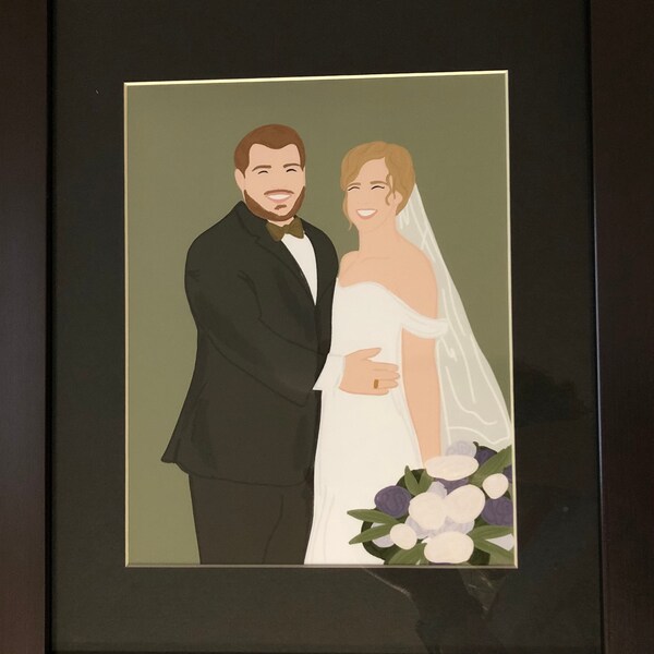 Custom Portrait, Anniversary Gift, Family Portrait, Couple Illustration ...
