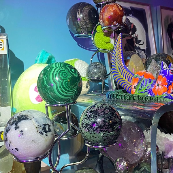 Beautiful Phoenix Crystal Sphere Display | Bird Crystal Ball Holder ...