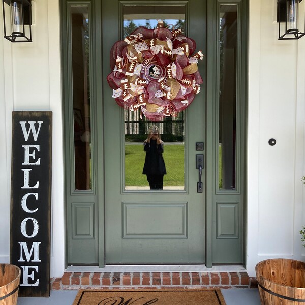 Florida State Wreath, FSU Wreath, Seminole Wreath, Seminole Decor ...