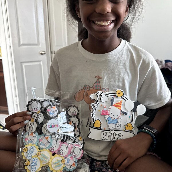 Cute Labu Monster Cake Topper - Custom Name & Age - 3D Party Decoration ...