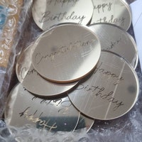 Acrylic Cake Disc, Cake Toppers, Gift Topper, 6CM Discs - Etsy UK