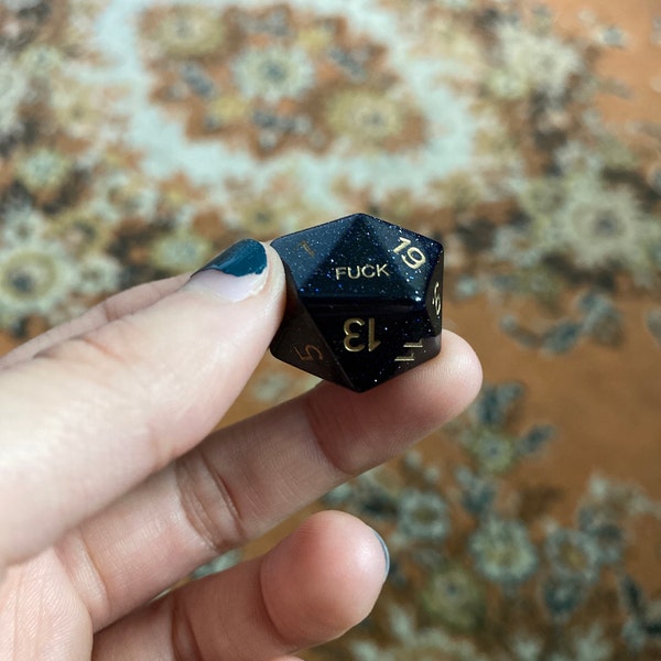 CLEARANCE Sale-1 Piece Blue Sandstone F*CK YEET D20 Die-critical ...