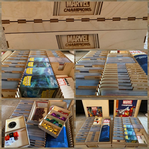Marvel Champions LCG Etched Mass Storage Solution Organizer Stand Alone ...