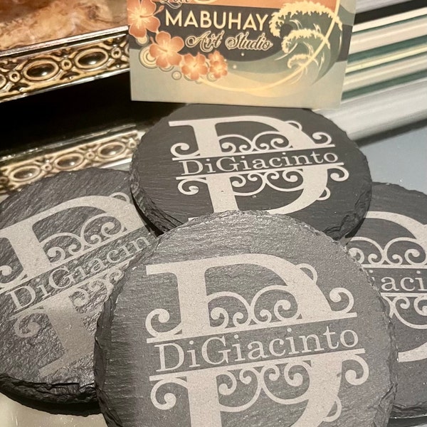 Ceramic Tile Personalized Sign Monogram Sign Family Name Initial Tile ...