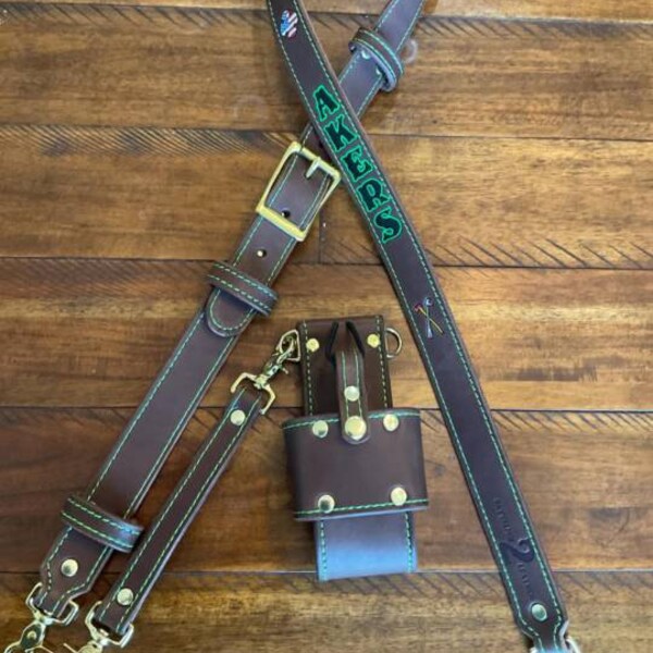Custom Leather Firefighter EMS Radio Strap Holster Special Ops EHS - Etsy
