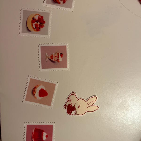 Strawberry Miffy Vinyl Sticker Waterproof, Cute Sticker, Laptop ...