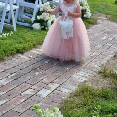 Orange Wedding Flower Girl Summer 4 Layer Tulle Holiday Pageant Elegant ...