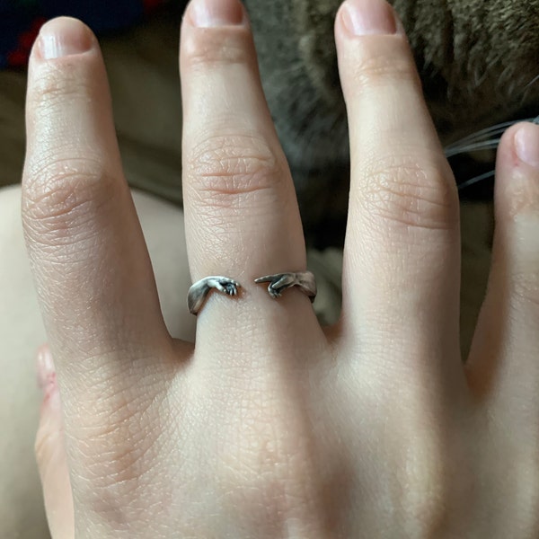 Adjustable Creation of Adam Ring - Book of Genesis Ring in Sterling ...