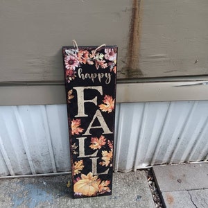 Fall Porch Sign Front Porch Fall Welcome Sign With Vintage Autumn ...