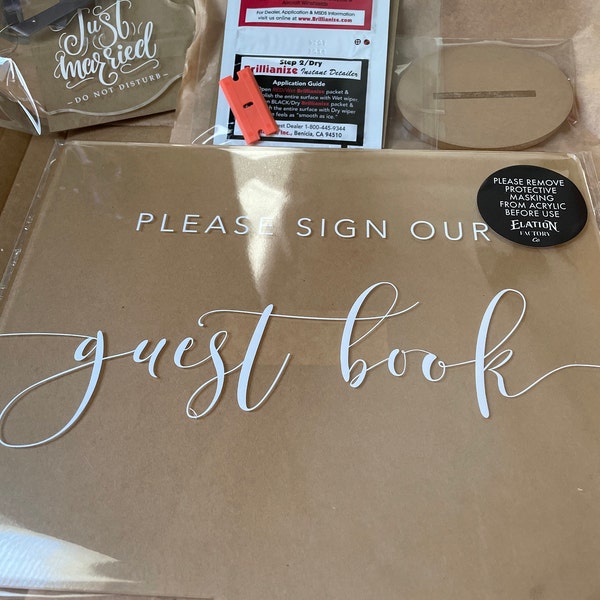 Guest Book Wedding Acrylic Sign - Etsy