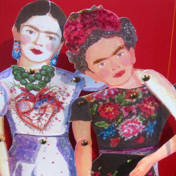 Frida Goddess Cut Out and Make Articulated Puppet - Etsy