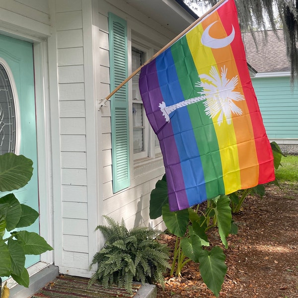 USA Gay Pride Flag 3'x5' LGBTQ Indoor Outdoor Waterproof Poly Us Flag ...