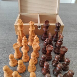Vintage Swiss Made glass Eyed Chess Set With Marquetry Folding Chess ...