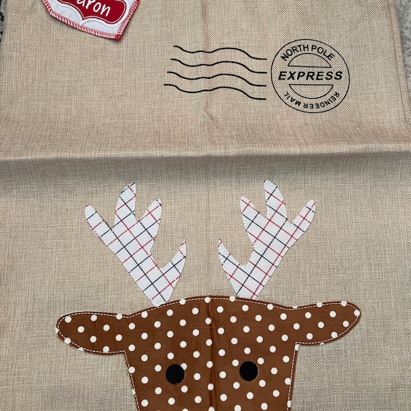 Christmas Stocking Name Patch - Custom Personalized Embroidered Iron on ...