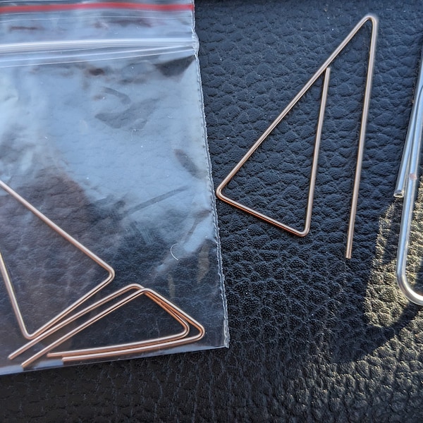 Triangle Threader Earrings - 14k Gold Filled, Argentium Silver ...