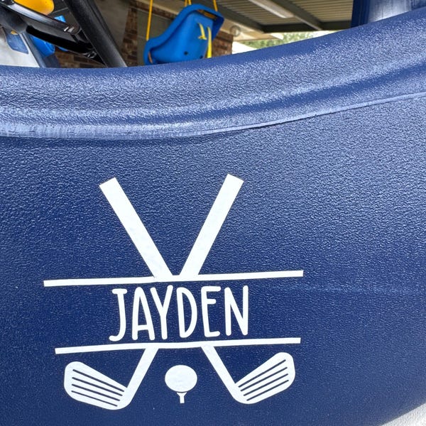 Custom Golf Name Decal, Golf Decal, Golf Sticker, Sport Vinyl Decal ...