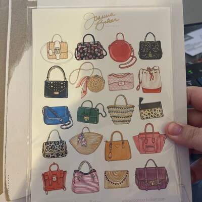 Handbag Stickers / Fashion Illustration Fashion Planner - Etsy