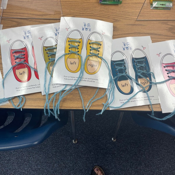 Shoe Lacing & Tying Practice - Shoelaces - Fine Motor Skills Activity ...