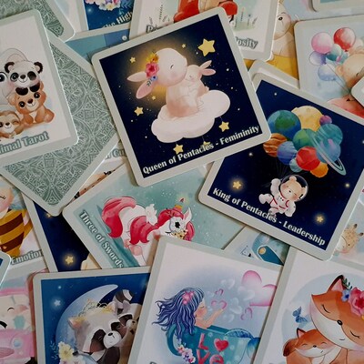 Cute Animal Tarot Deck. Cartoon Tarot - Etsy