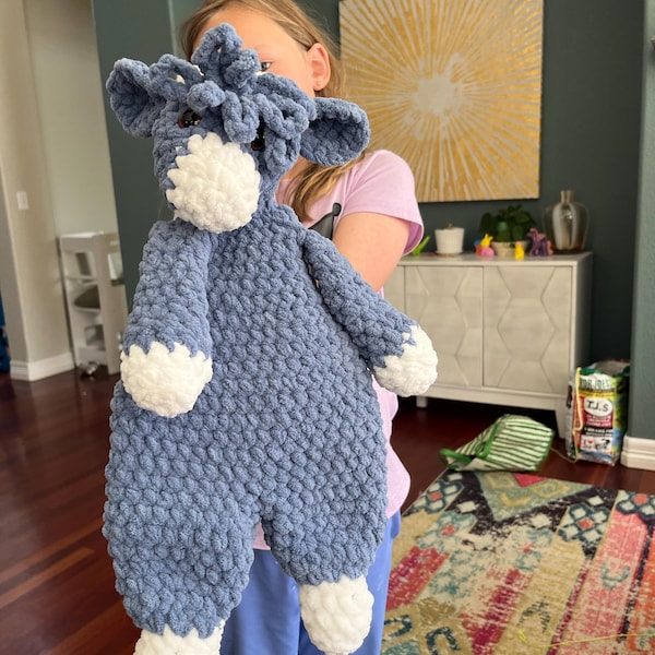 Crochet Highland Cow Snuggler Pattern, Highland Cow Lovey Crochet ...