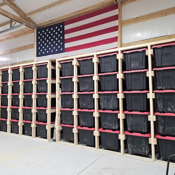 HDX 27 Gallon Tote Rack Plans, Tote Garage Storage Shelves ...