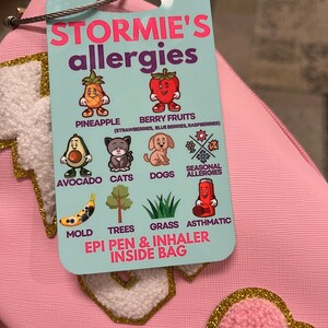 Custom Food Allergy Stickers for Lunch Boxes Labels School Children ...