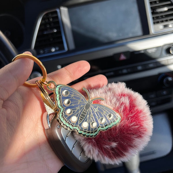 Night Butterfly Enamel Keychain - Lunar Moth - Luna - Moon Phases ...