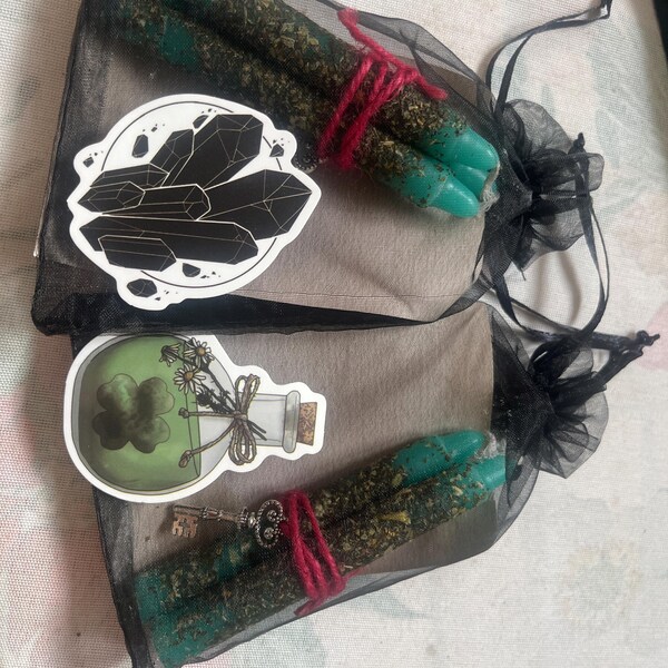Witches Spell Bottle and Spell Candle Gift Set Love Intuition ...