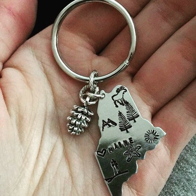 Etched Repurposed Brass Bullet Casing Keychain for Him or Her ...