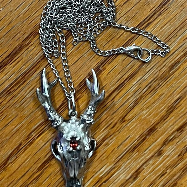 Bronze Ritual Baphomet, Krampus, Goat Pendant on the Witchy Leather ...