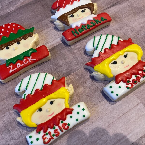 Elf With Sign or Plaque Cookie Cutter and Fondant Cutter and Clay ...