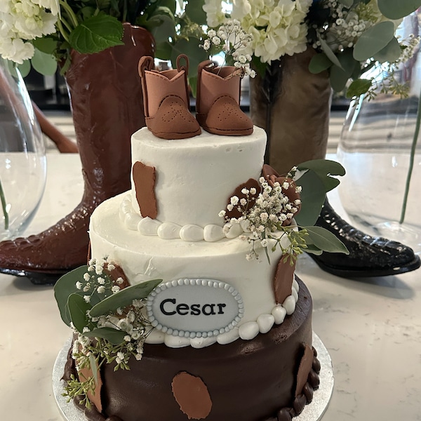 Fondant Cowboy Cake Toppers - Fondant Boots - Fondant Cowboy Hat ...