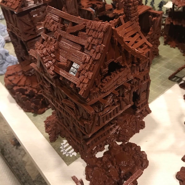 Squatter Townhouse - 15mm 28mm 32mm Shadowfey D&D Dnd Pathfinder - Etsy