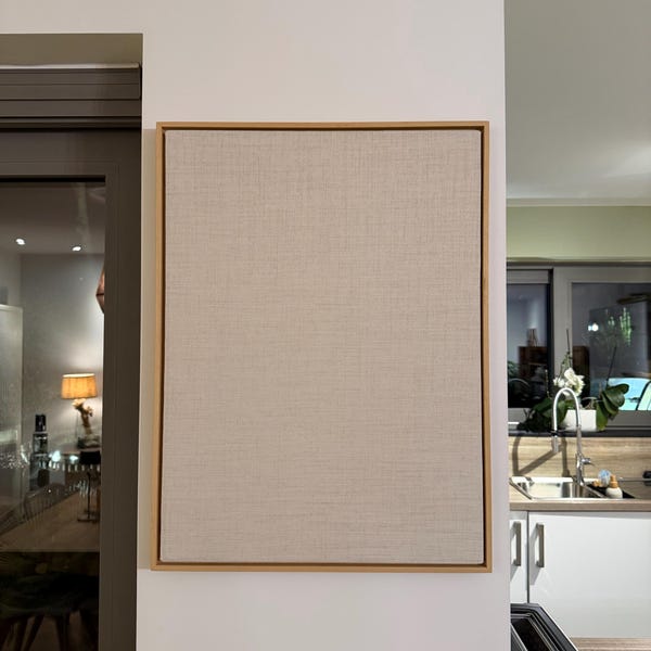 Modern Bulletin Board, Designer Linen Pin Board, Fabric Cork Board ...