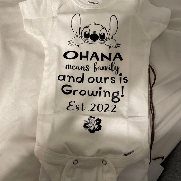 Disney Pregnancy Announcement / Lilo & Stitch / Baby Coming Soon ...