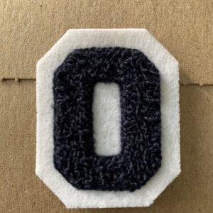 SMALL Varsity Letter Chenille Felt Patch 2 Navy/white - Etsy
