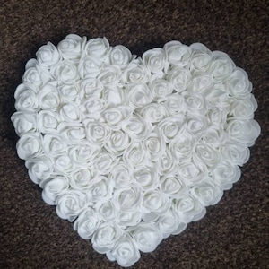 Wooden Hanging Rustic Shabby Chic Foam Rose Heart Plaque Grey - Etsy
